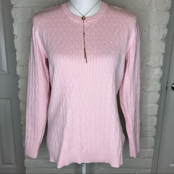 Basic Editions | Sweaters | Basic Editions Pink Scoop Neck Sweater L ...